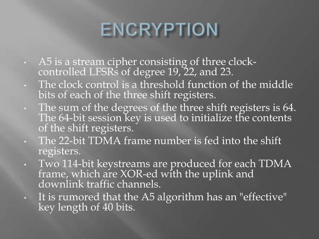 Gsm Security And Encryption Pptx Computer Networking Computing