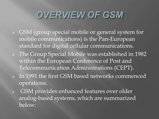 Gsm security and encryption | PPTX