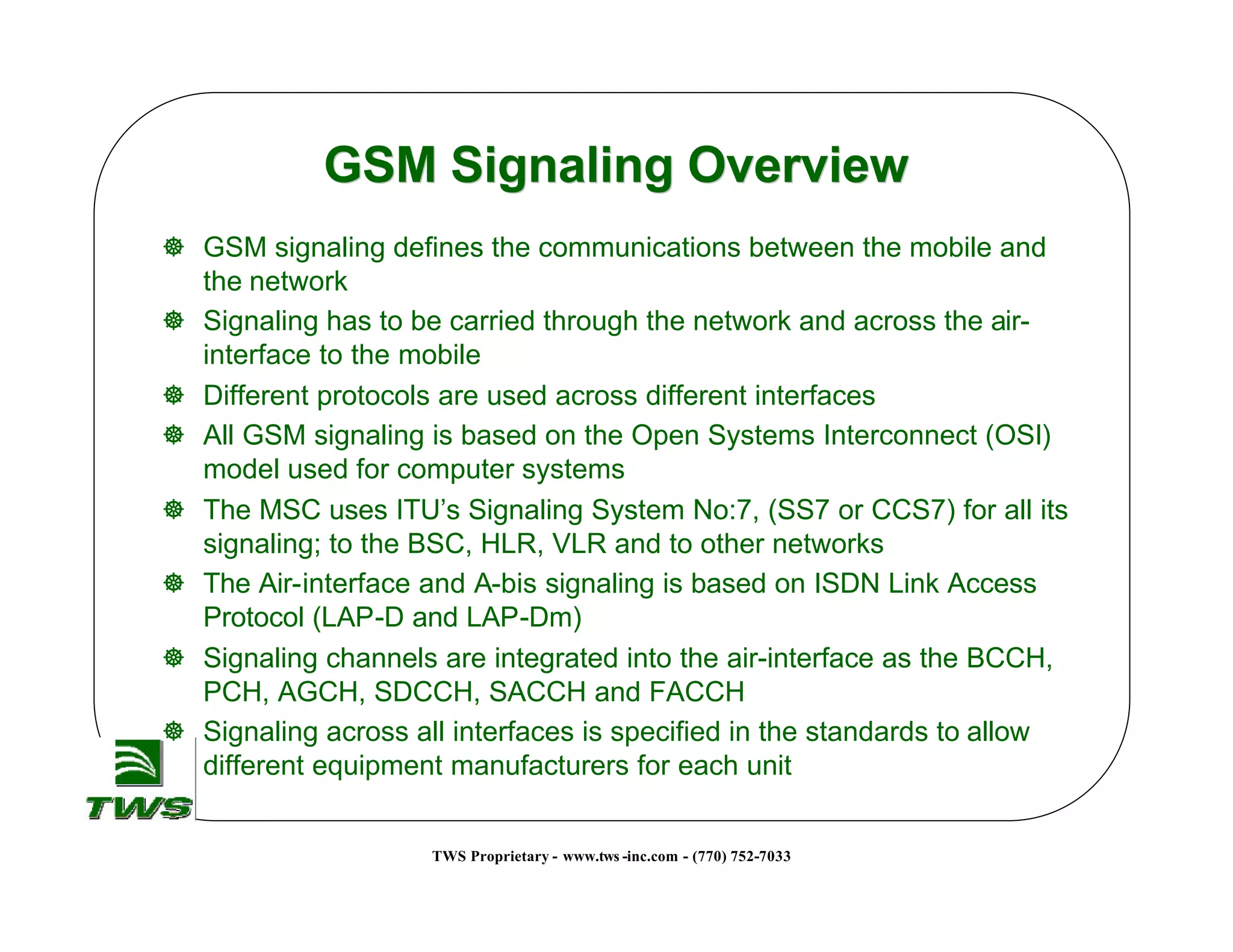 Gsm signaling | PDF | Operating Systems | Computer Software and Applications