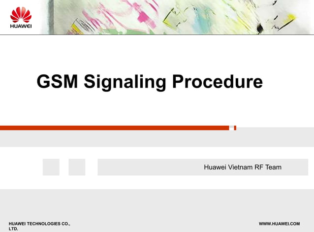 GSM Signaling Procedure in detail presented.ppt