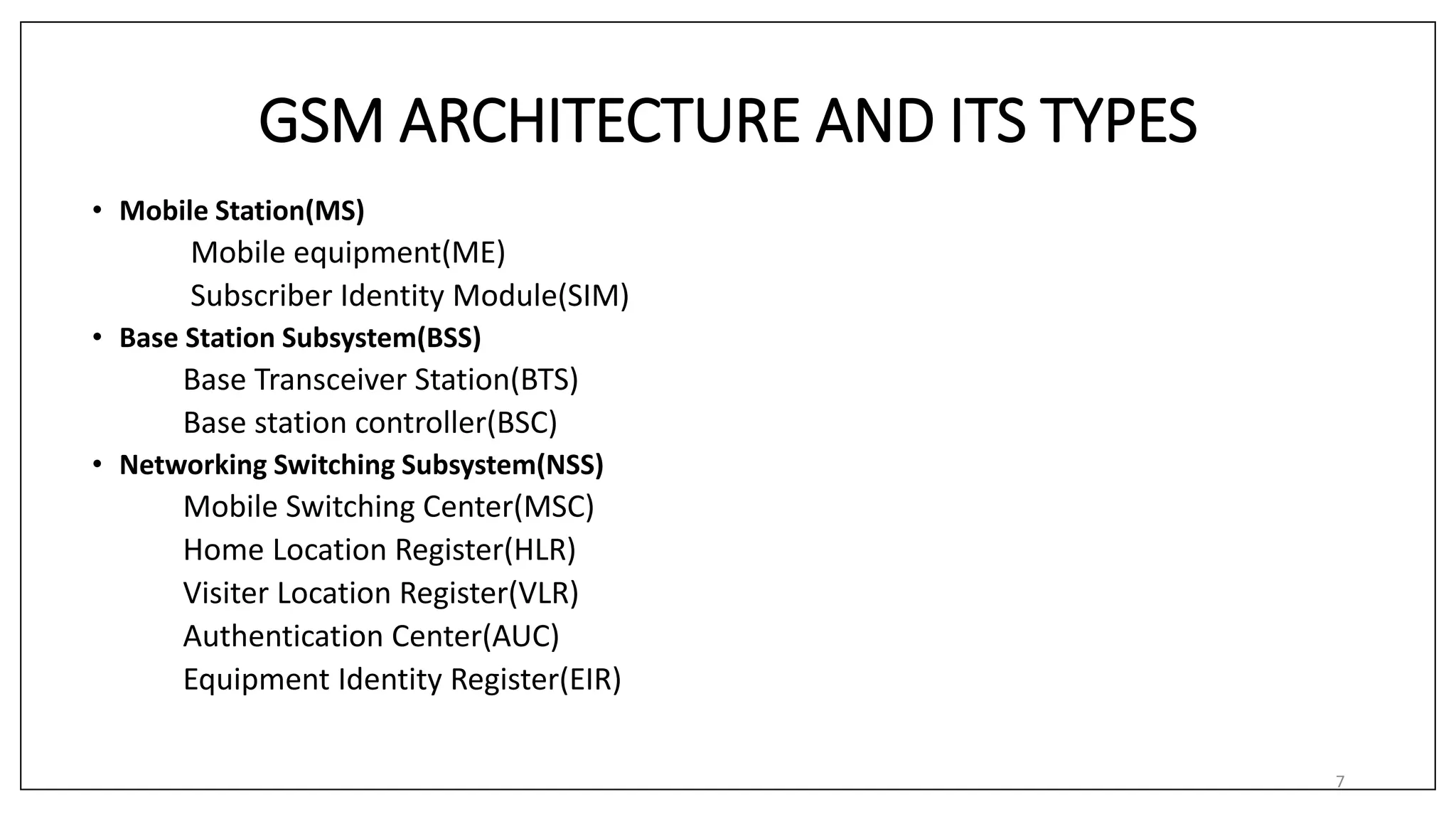 GSM TECHNOLOGIES-ARCHITECTURE.pptx