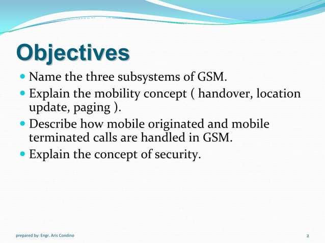 GSM TRAINING ENGINEER | PPT