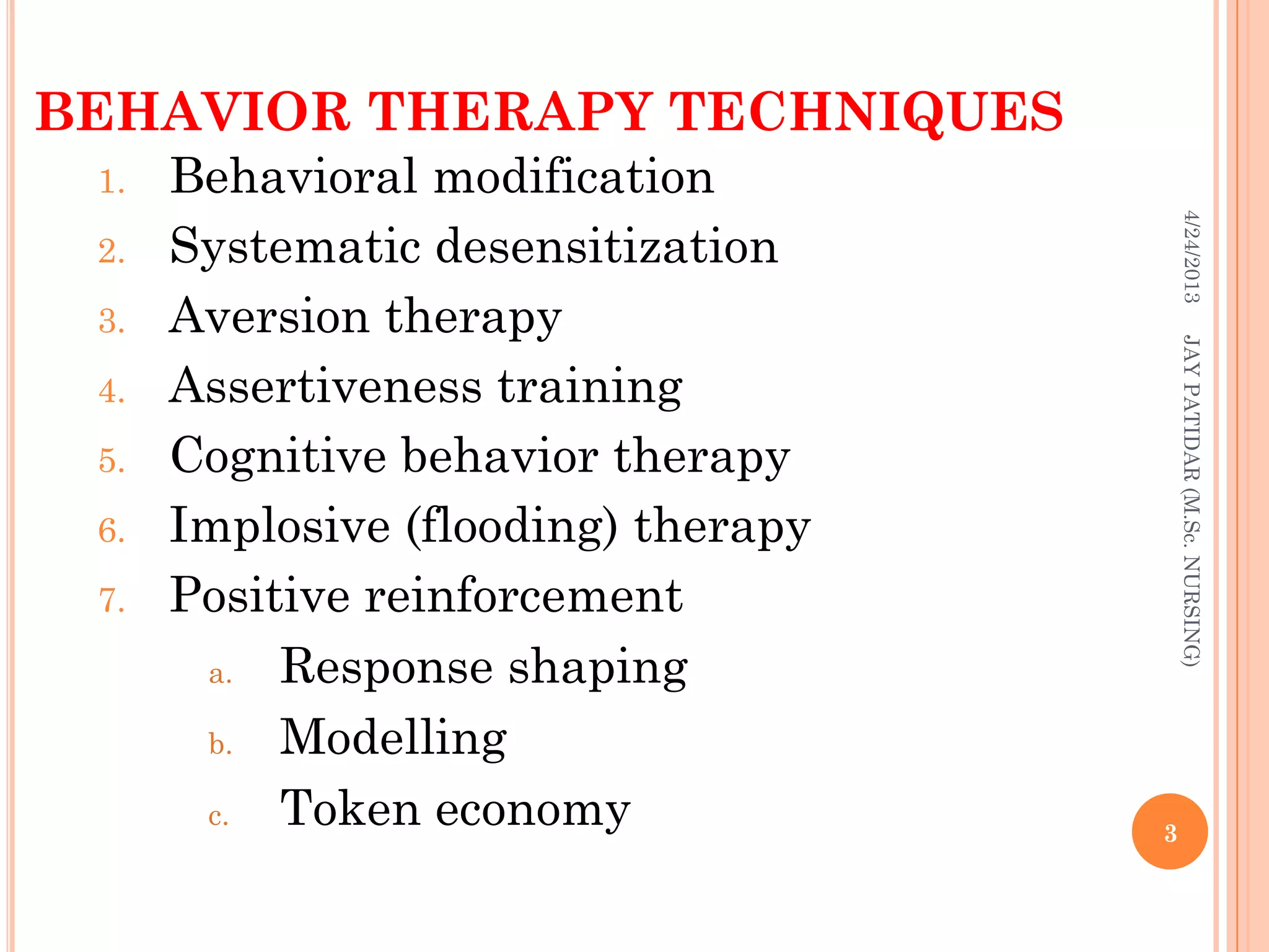 Behavior therapy | PDF