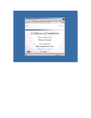 Pravin Security Certificate | PDF