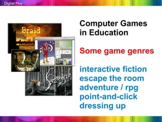 Digital Games in Education | PPT | Board Games and Puzzles | Games and ...