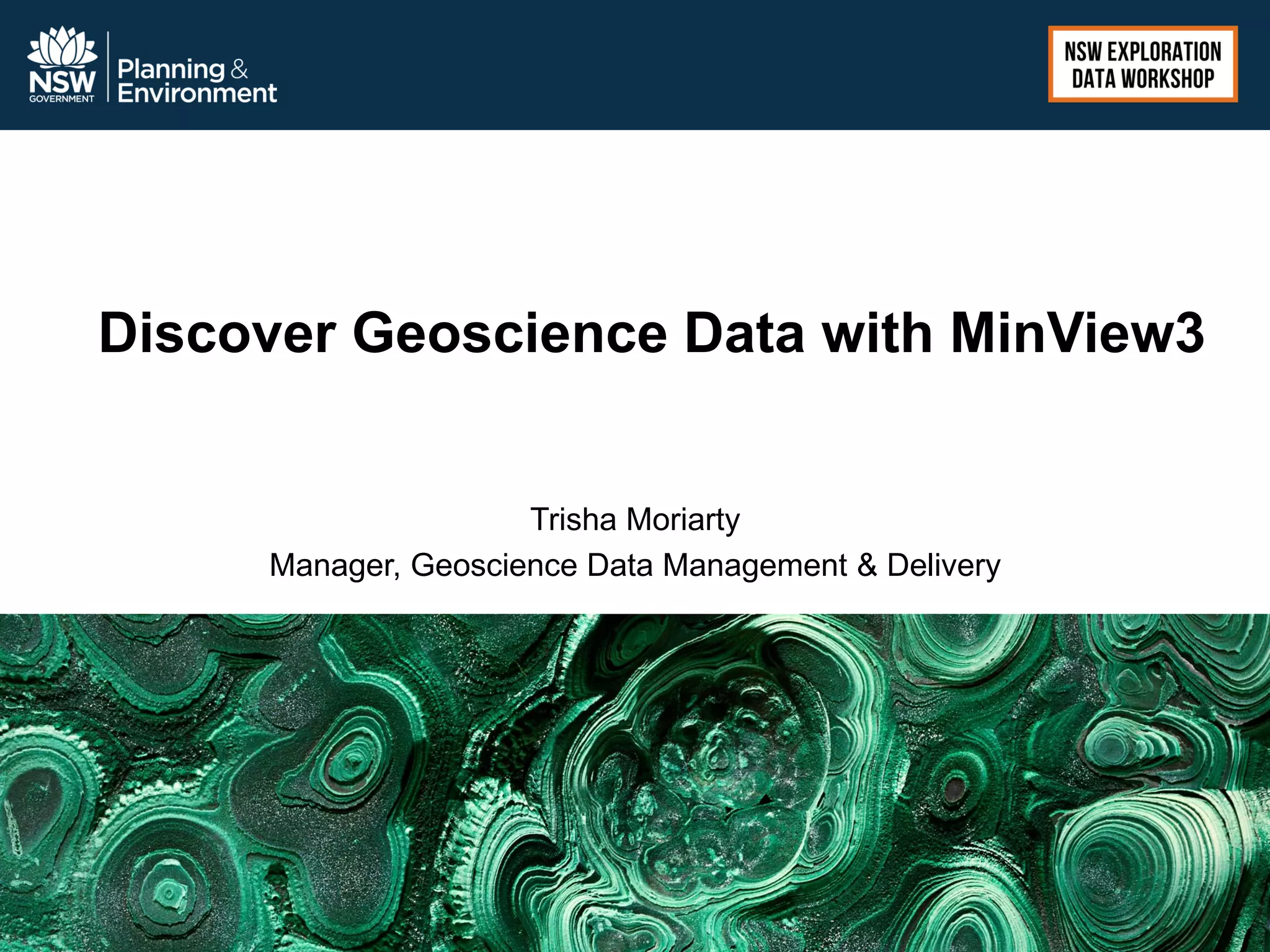 Discover geoscience data with MinView 3 | PPT