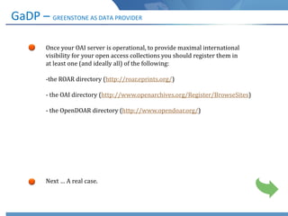 Configuring Greenstone's OAI server | PPT