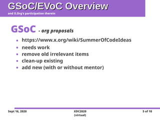 GSoC/EVoC Overview | PDF
