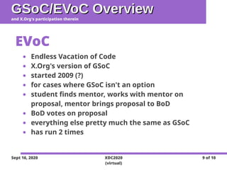 GSoC/EVoC Overview | PDF