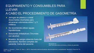 Gasometría arterial | PPTX
