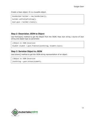 Gson tutorial | PDF