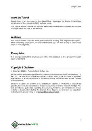 Gson tutorial | PDF