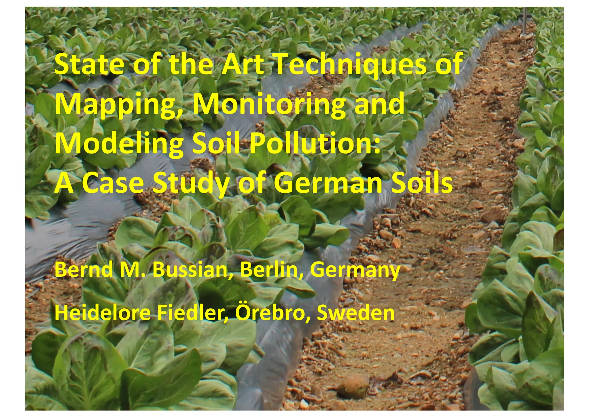 State of the Art Techniques of Mapping, Monitoring and Modeling Soil ...