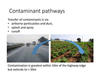 Contamination of agricultural soil by highways in urban and peri-urban ...