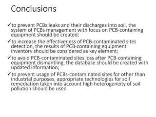 Sources and levels of soil pollution by PCBs in Belarus: achievements ...