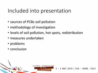 Sources and levels of soil pollution by PCBs in Belarus: achievements ...