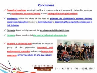 Soil contamination policy: increasing students’ awareness | PDF