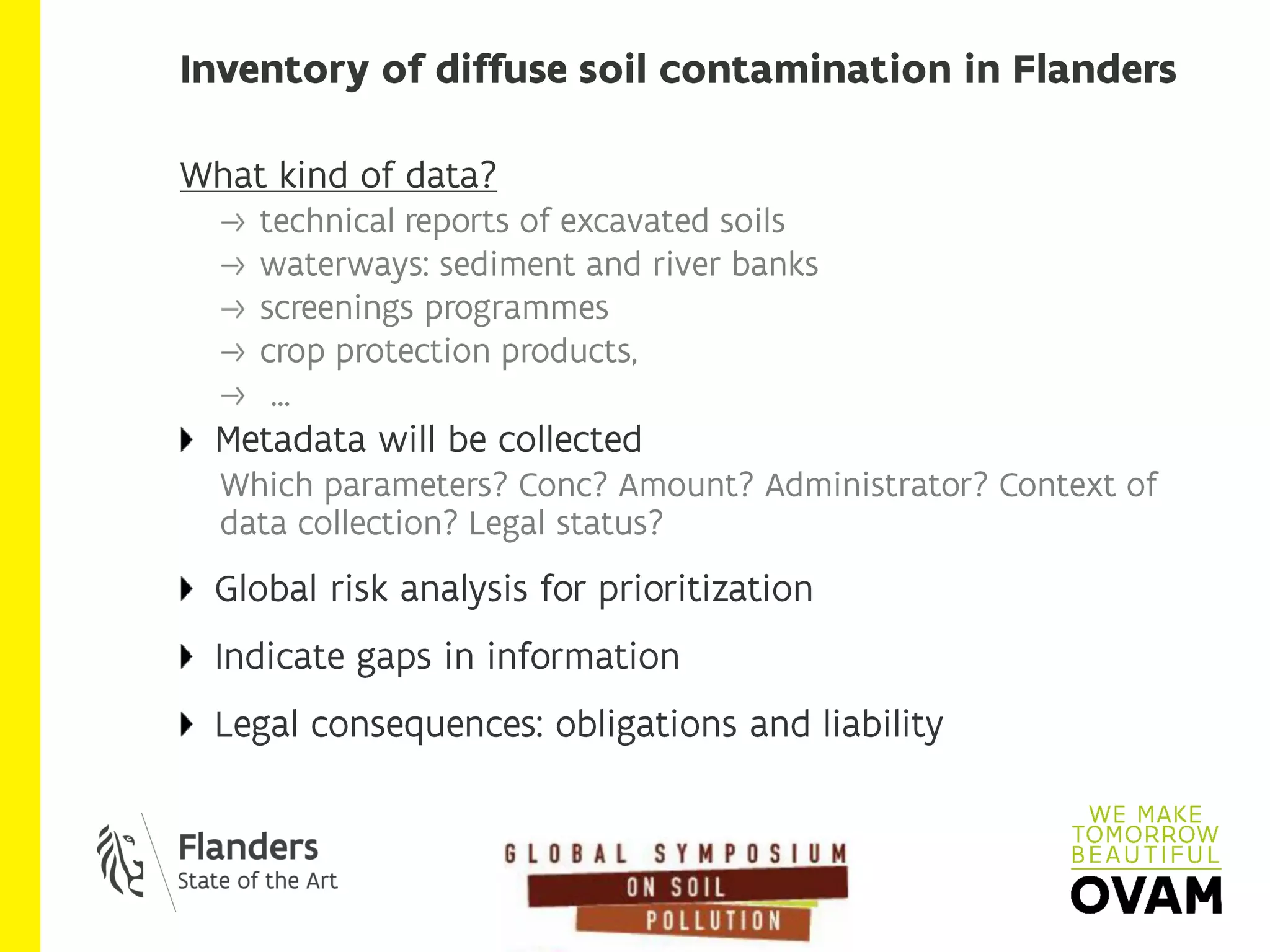 Policy on diffuse soil pollution in Flanders: human health issues and ...