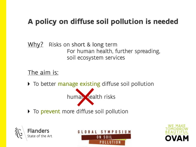 Policy on diffuse soil pollution in Flanders: human health issues and ...