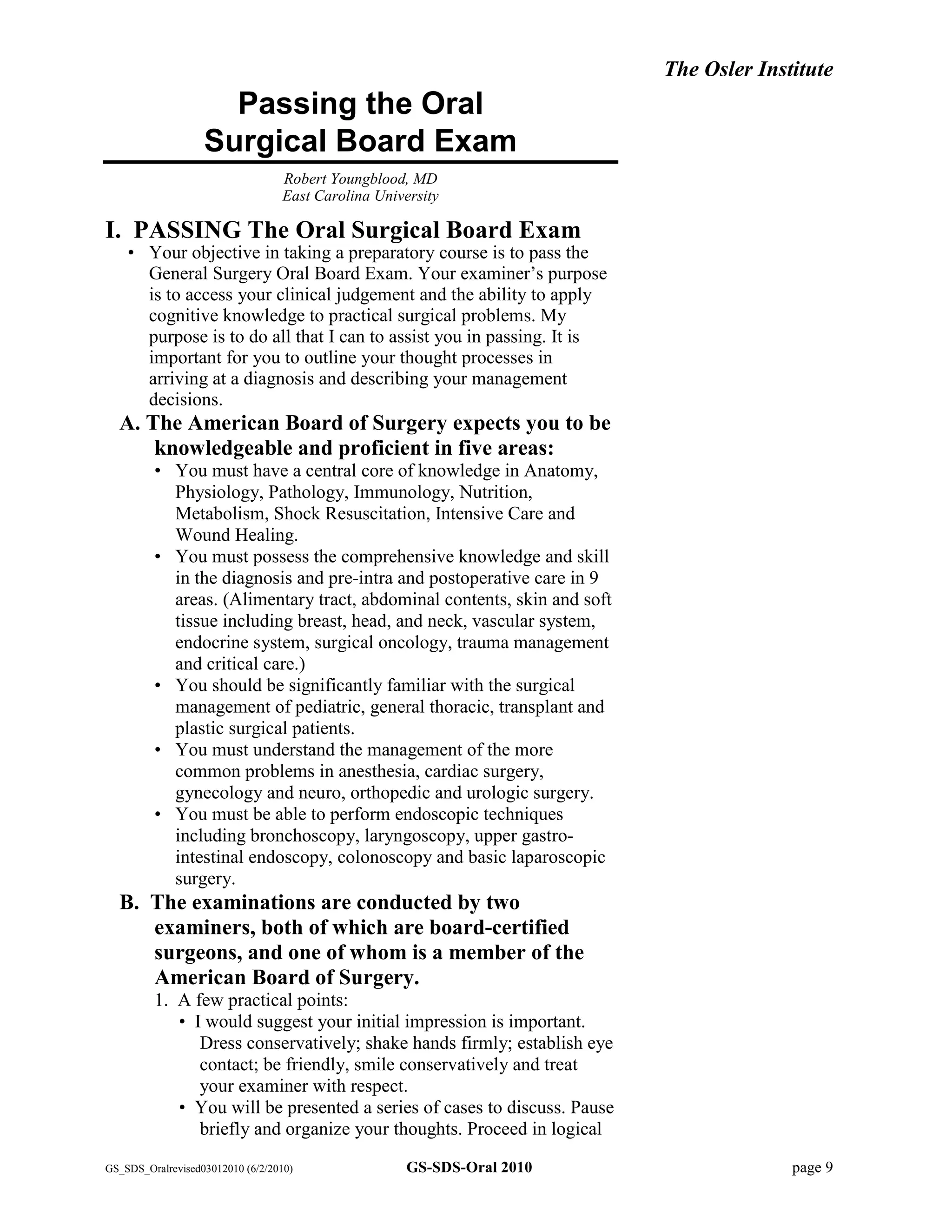 Gs oral sample | PDF