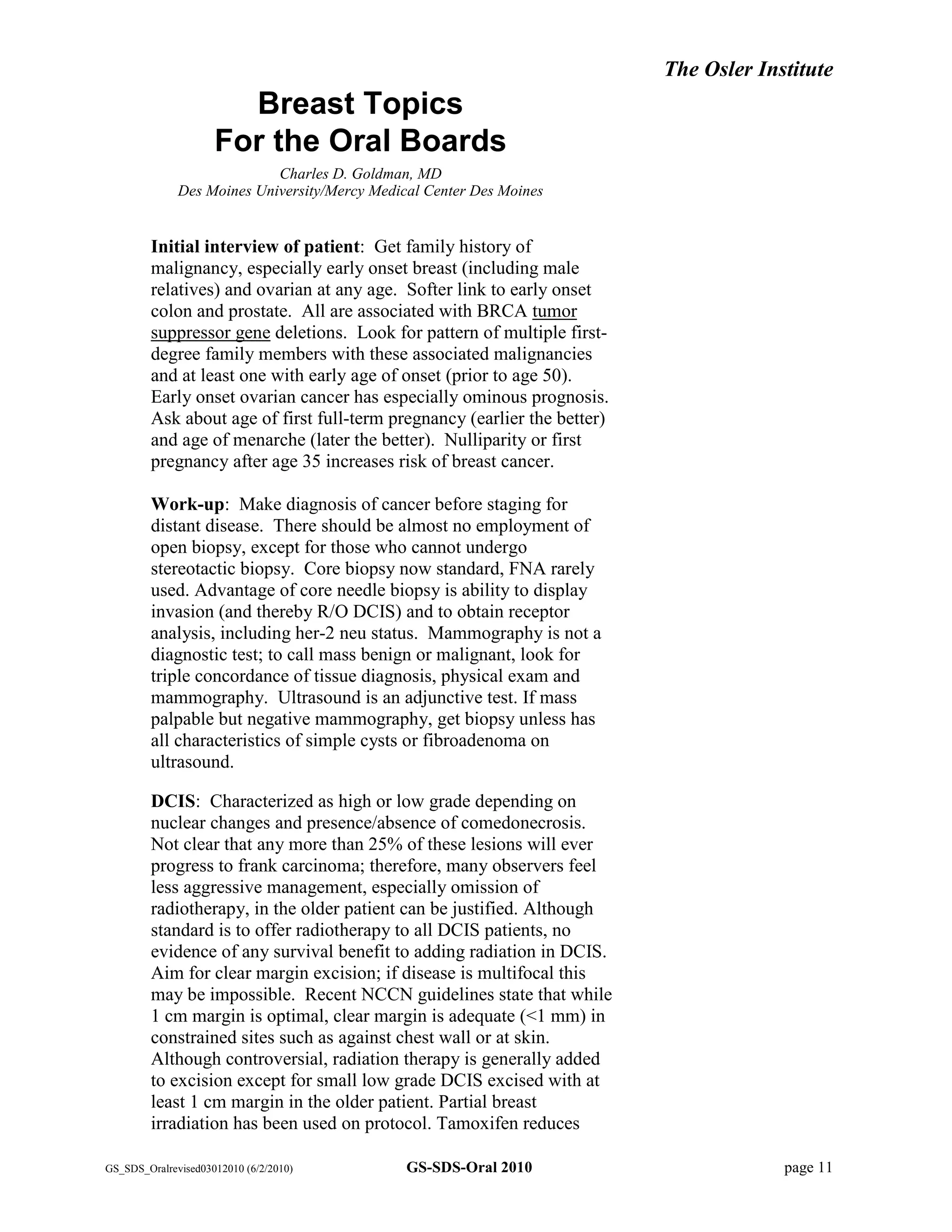 Gs oral sample | PDF