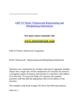 GSP 215 Effective Communication - tutorialrank.com