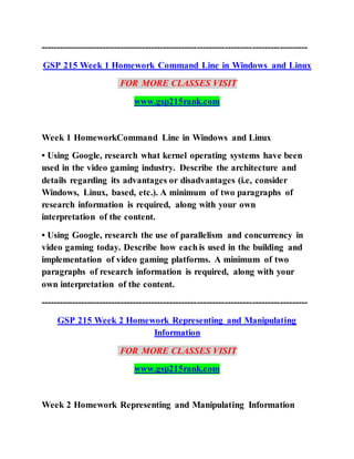 GSP 215 RANK Become Exceptional--gsp215rank.com