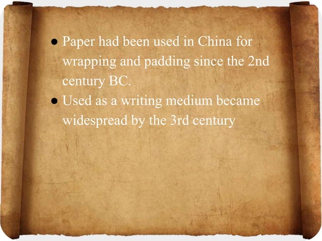 Invention of paper
