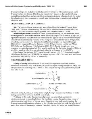 Gsp dynamic responseofmodelfootingonreinforcedsand | PDF