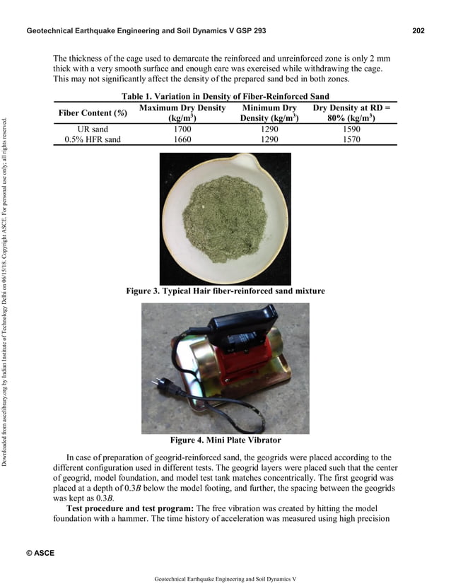 Gsp dynamic responseofmodelfootingonreinforcedsand | PDF