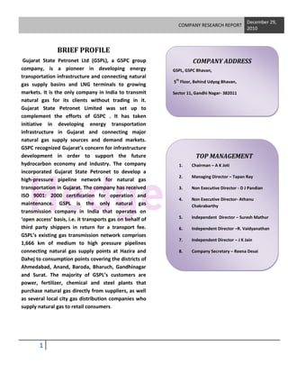 Gspl initiating coverage | PDF