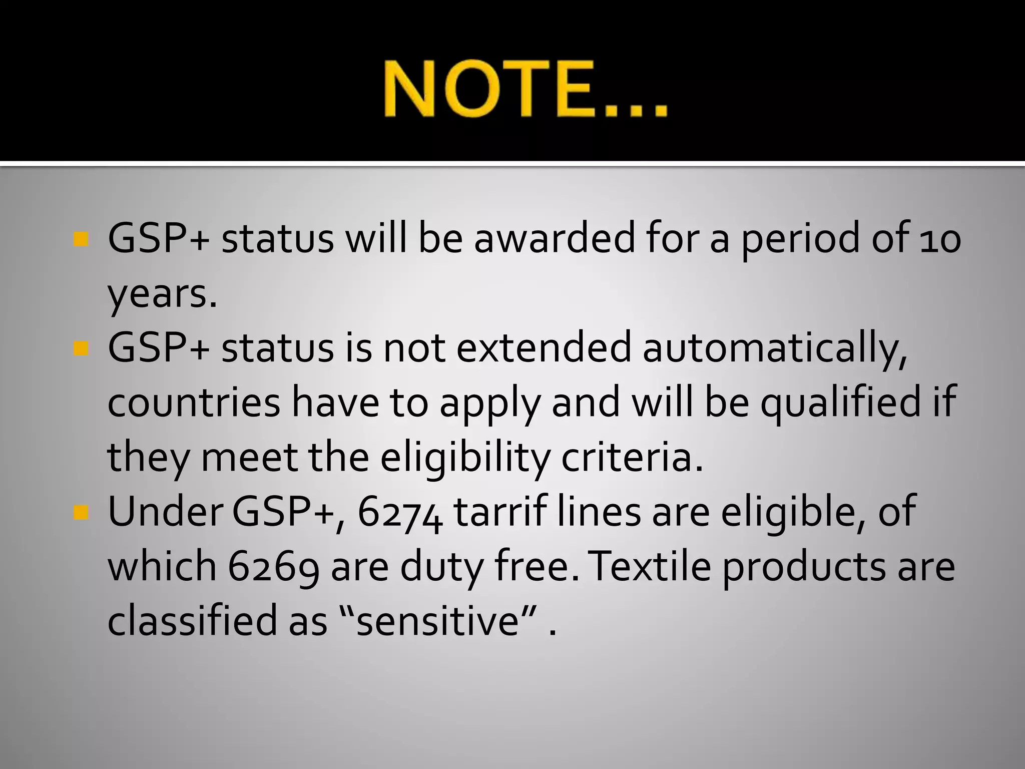 Gsp plus- impact on pakistan's economy | PPT