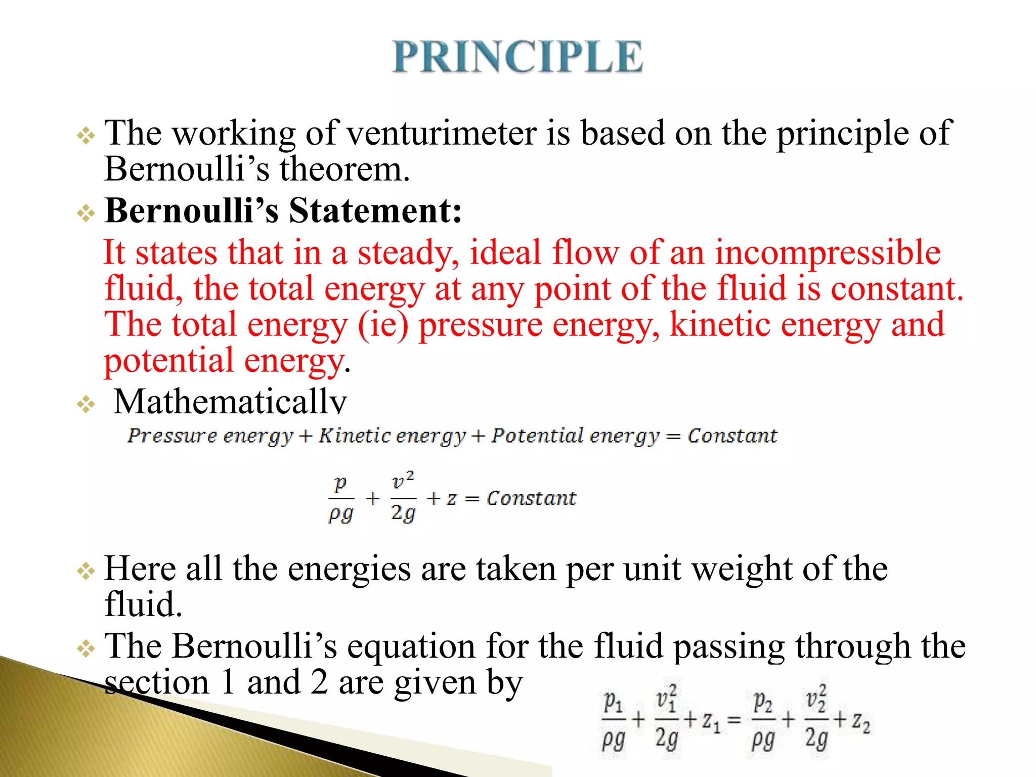 venturi meter | PPTX