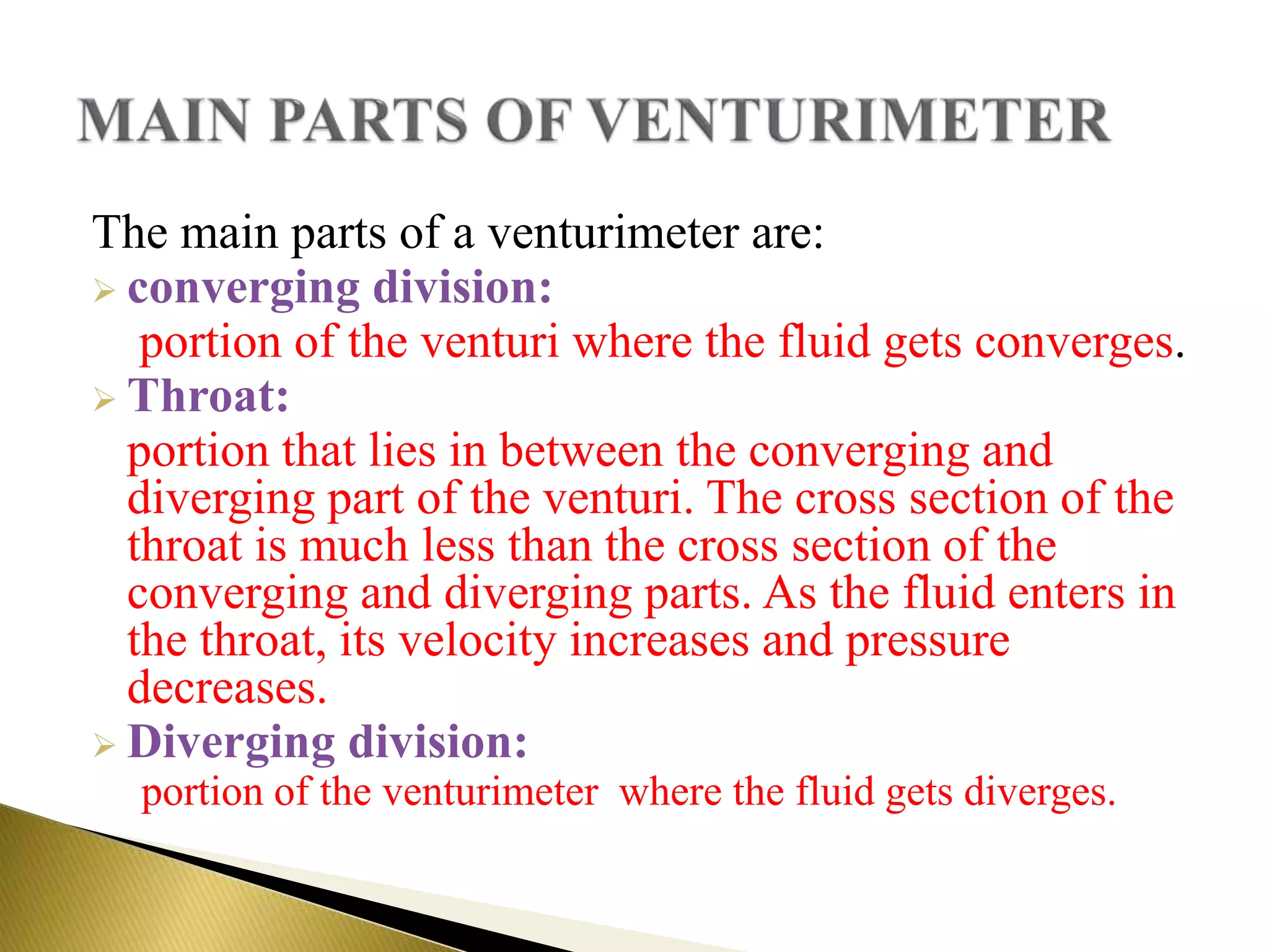 venturi meter | PPTX