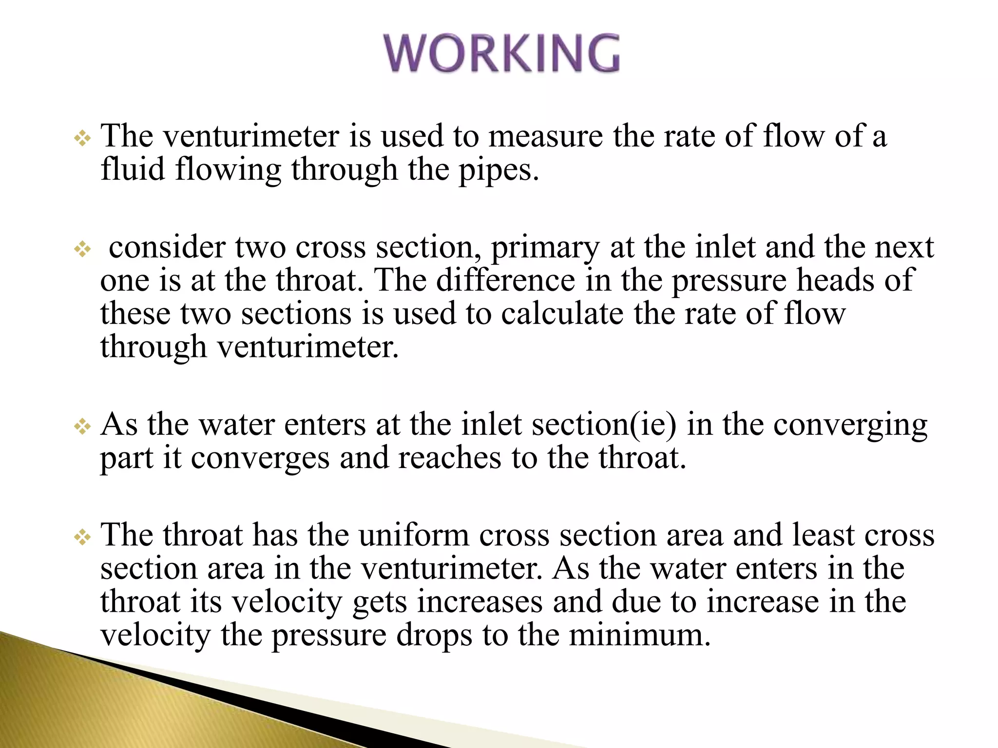 venturi meter | PPTX