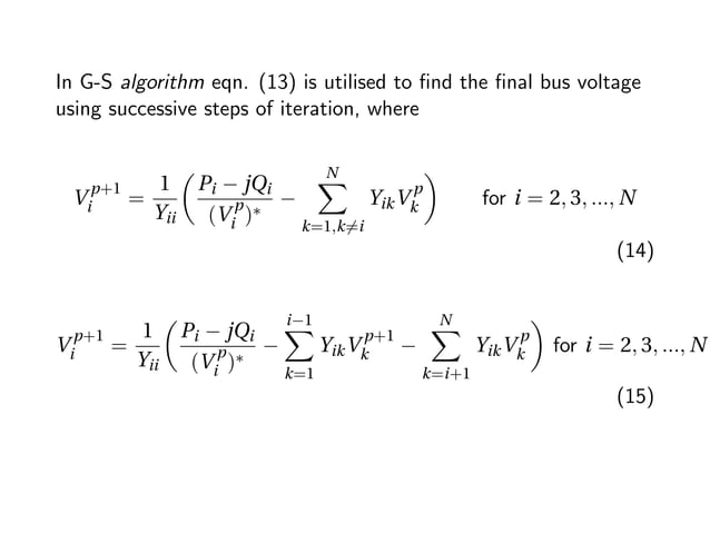 Gauss Seidel Method of Power Flow | PDF