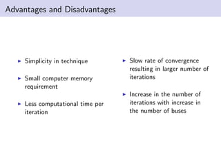 Gauss Seidel Method of Power Flow | PDF