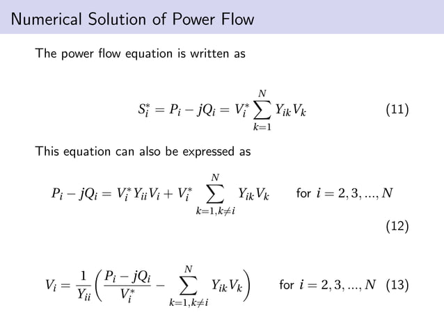 Gauss Seidel Method of Power Flow | PDF