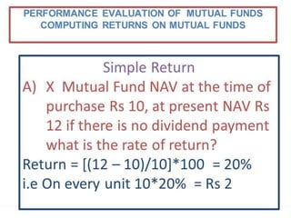 Mutual Funds Performance Evaluation | PPT