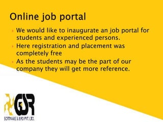 Gsr software and bpo pvt.ltd. | PPTX | Web Development | Internet