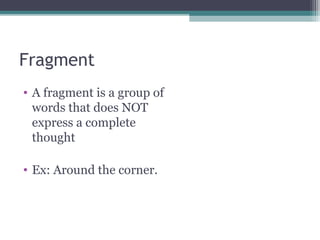 Sentences and their Types | PPT