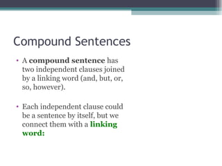 Sentences and their Types | PPT