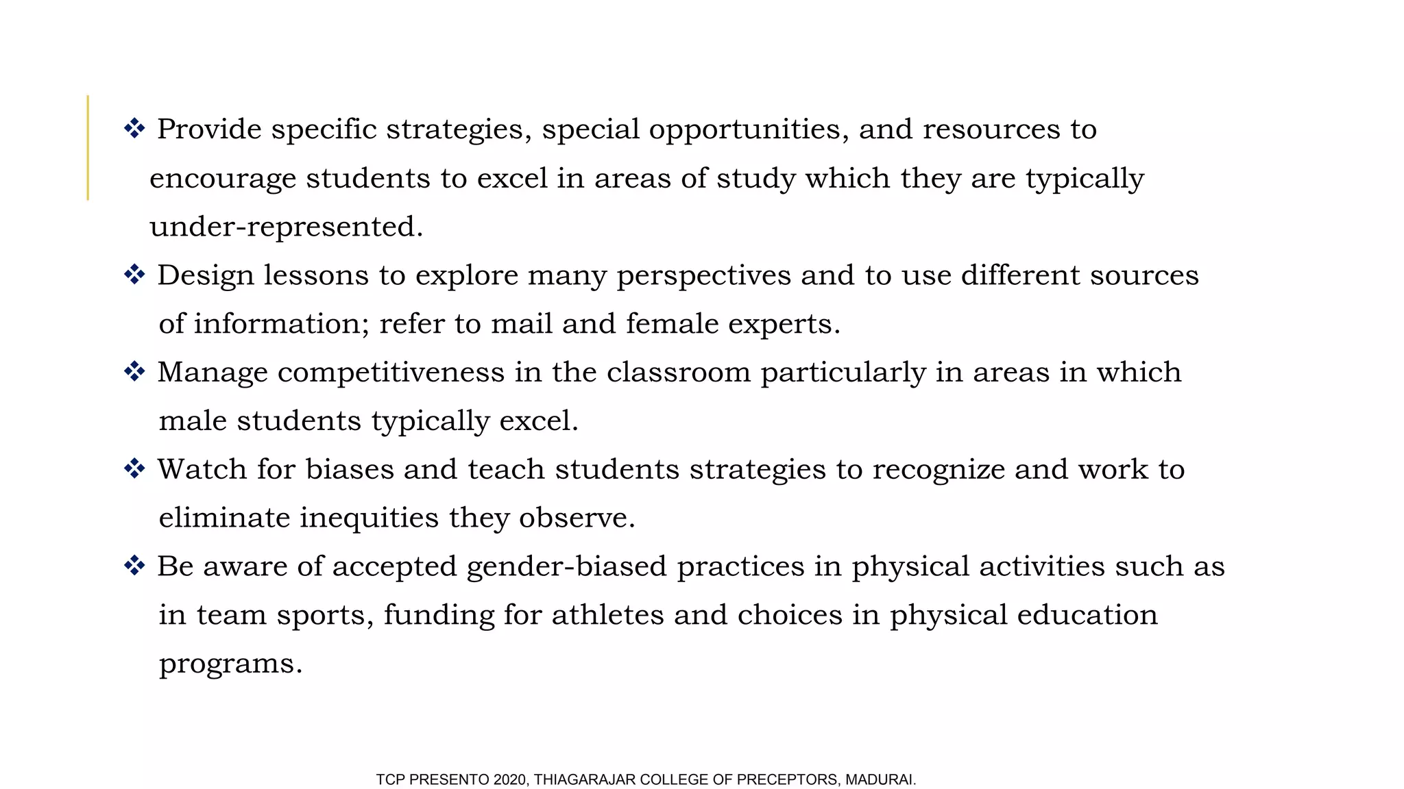 GENDER FAIR SCHOOL ENVIRONMENT | PPTX