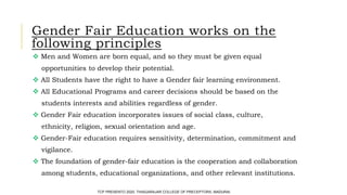GENDER FAIR SCHOOL ENVIRONMENT | PPTX