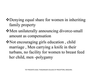 GENDER ISSUES IN DIVERSE CULTURAL CONSTRAINTS | PPTX