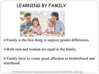 GENDER-JUST EDUCATION OUTSIDE SCHOOL SETTINGS | PPTX