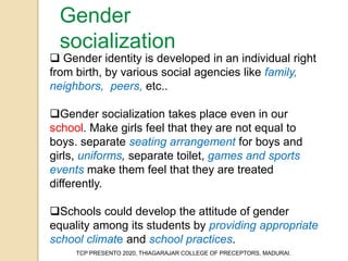 GENDER AND SCHOOL CURRICULUM | PPTX