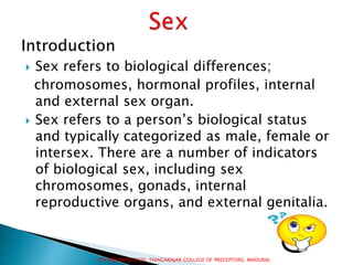 GENDER, SEX, SEXUALITY, PATRIARCHY, MASCULINITY AND FEMINISM | PPTX