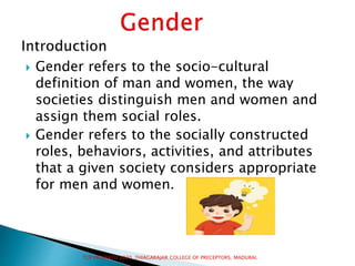 GENDER, SEX, SEXUALITY, PATRIARCHY, MASCULINITY AND FEMINISM | PPTX