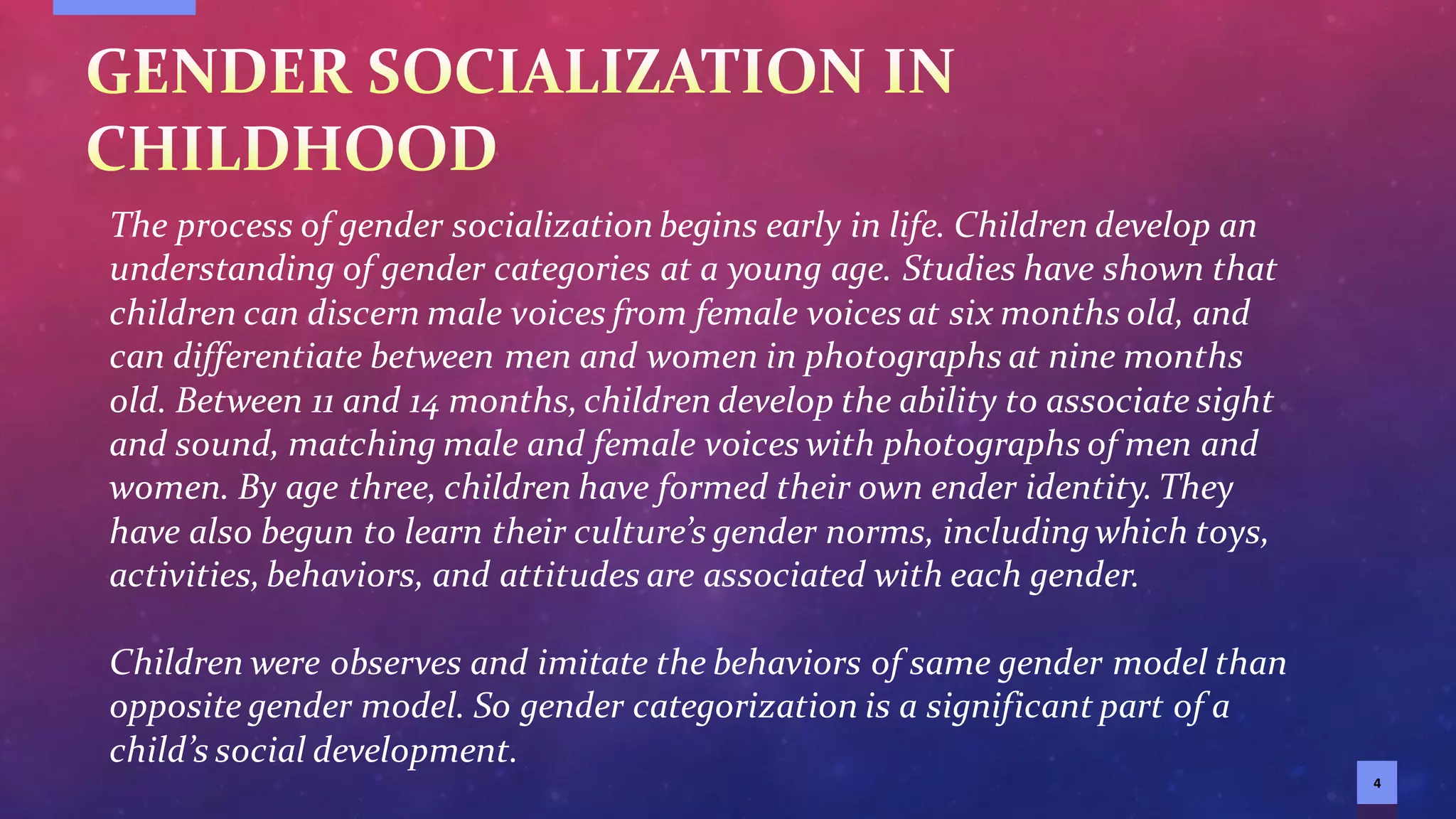 GENDER SOCIALIZATION | PDF